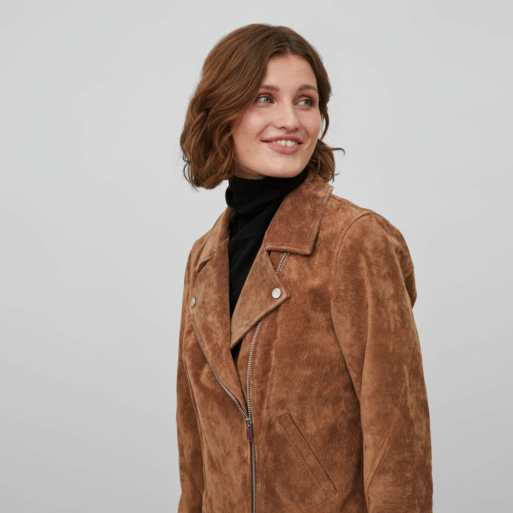 Suede Leather Jacket - Shearling Jacket - Lambskin Jacket – sheepskinleathers