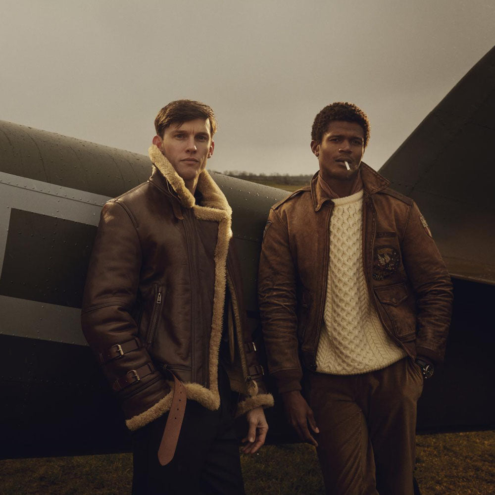 B3 Leather Bomber Jacket - Shearling Jacket - Military Jacket ...