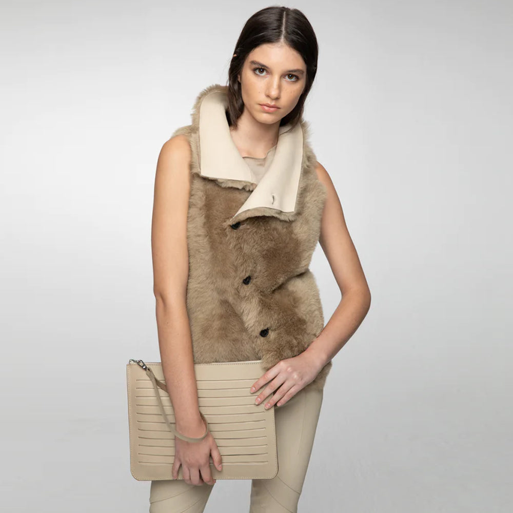 Shearling Leather Vest - Sheepskin Vest - Aviator Vest - B3 Vest ...