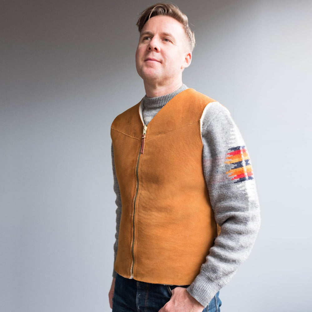 Shearling Leather Vest - Sheepskin Vest - Aviator Vest - B3 Vest ...