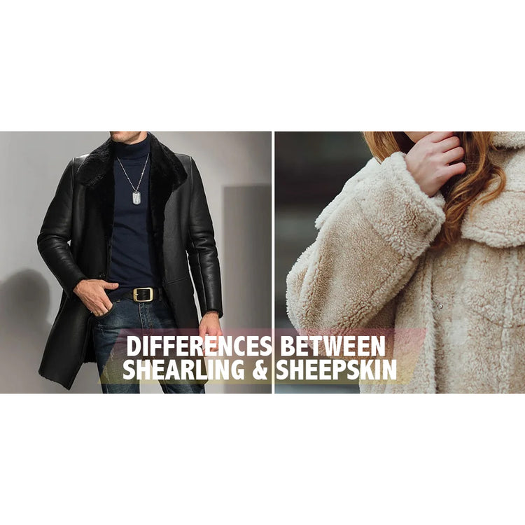 Shearling Leather Jcket - Sheepskin Jacket - Aviator Jacket ...