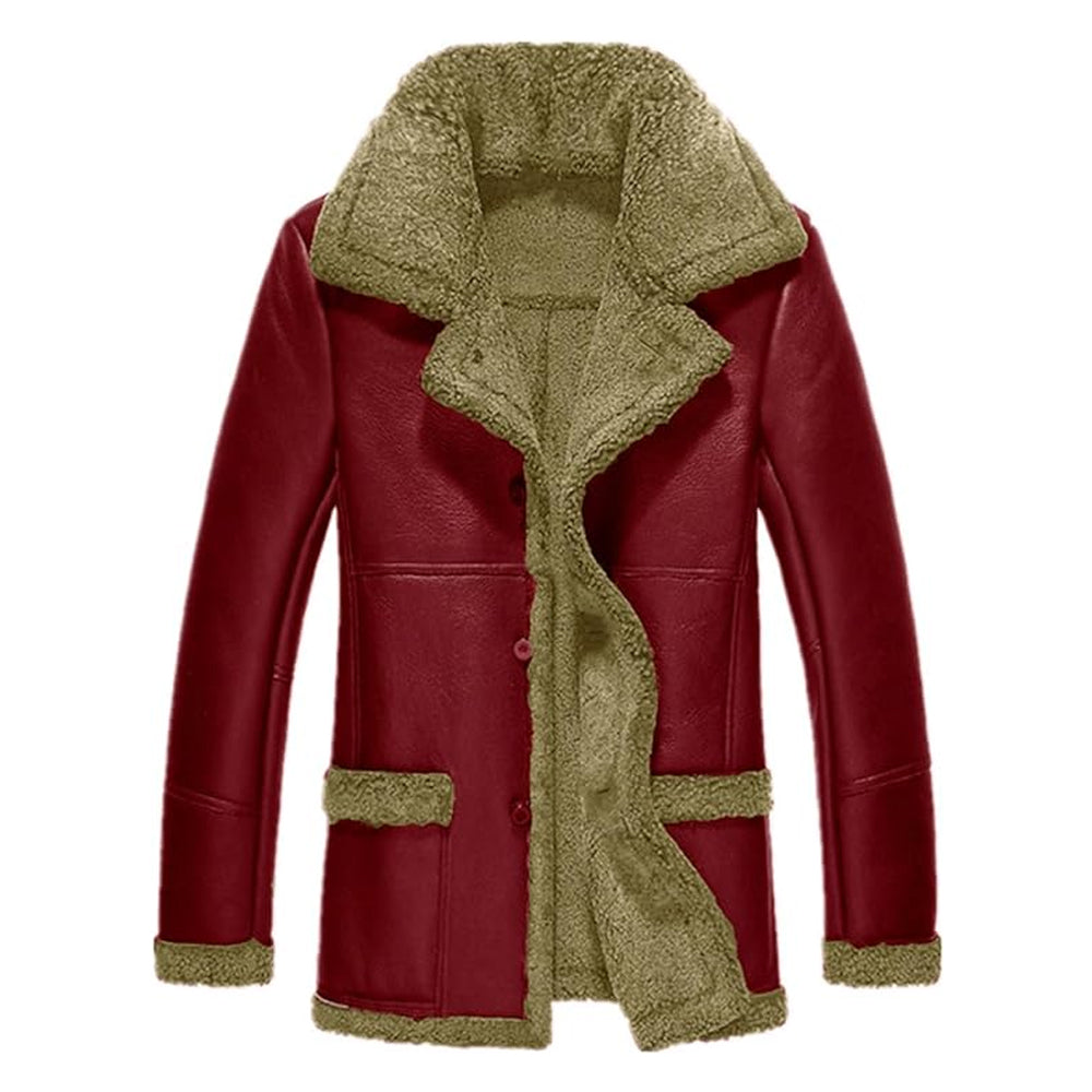 Sheepskin Leather Coat Shearling Coat Trench Coat Long Coat